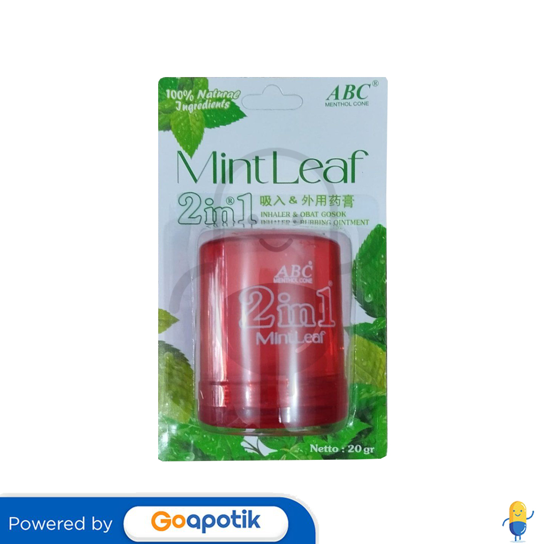 ABC MENTHOL CONE 2IN1 MINTLEAF 20 GRAM - Kegunaan, Efek Samping, Dosis ...