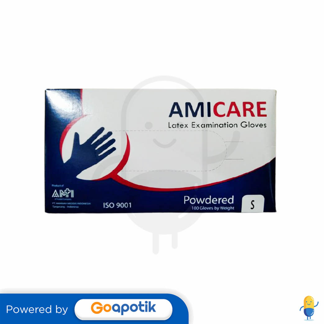 AMICARE LATEX EXAMINATION GLOVES POWDERED SIZE S BOX 100 PCS - Kegunaan ...