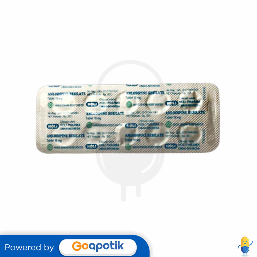 AMLODIPINE BESILATE HOLI 10 MG TABLET - Kegunaan, Efek Samping, Dosis ... AMLODIPINE BESILATE HOLI 10 MG TABLET - Kegunaan, Efek Samping, Dosis ...