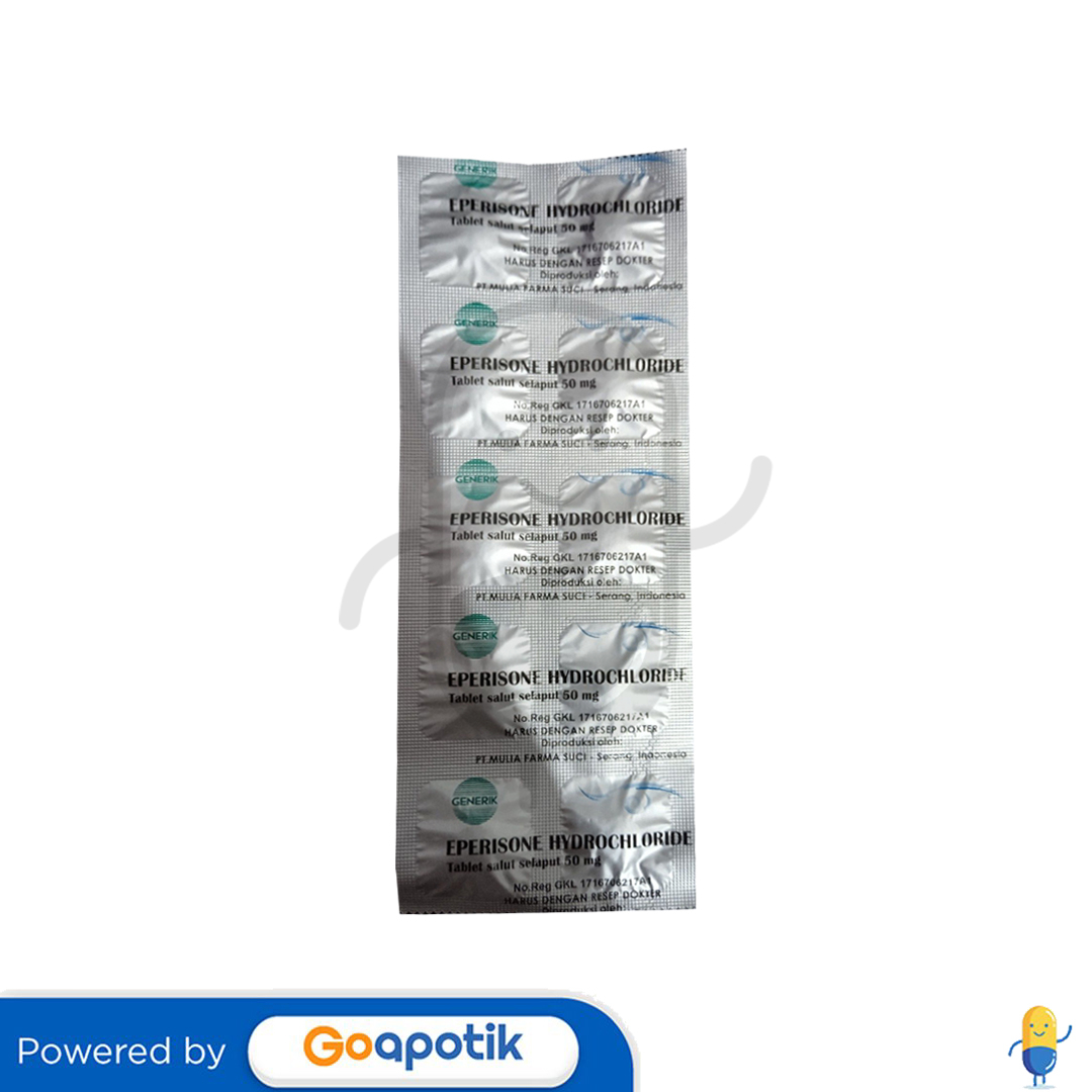 EPERISONE MULIA 50 MG STRIP 10 TABLET - Kegunaan, Efek Samping, Dosis ...