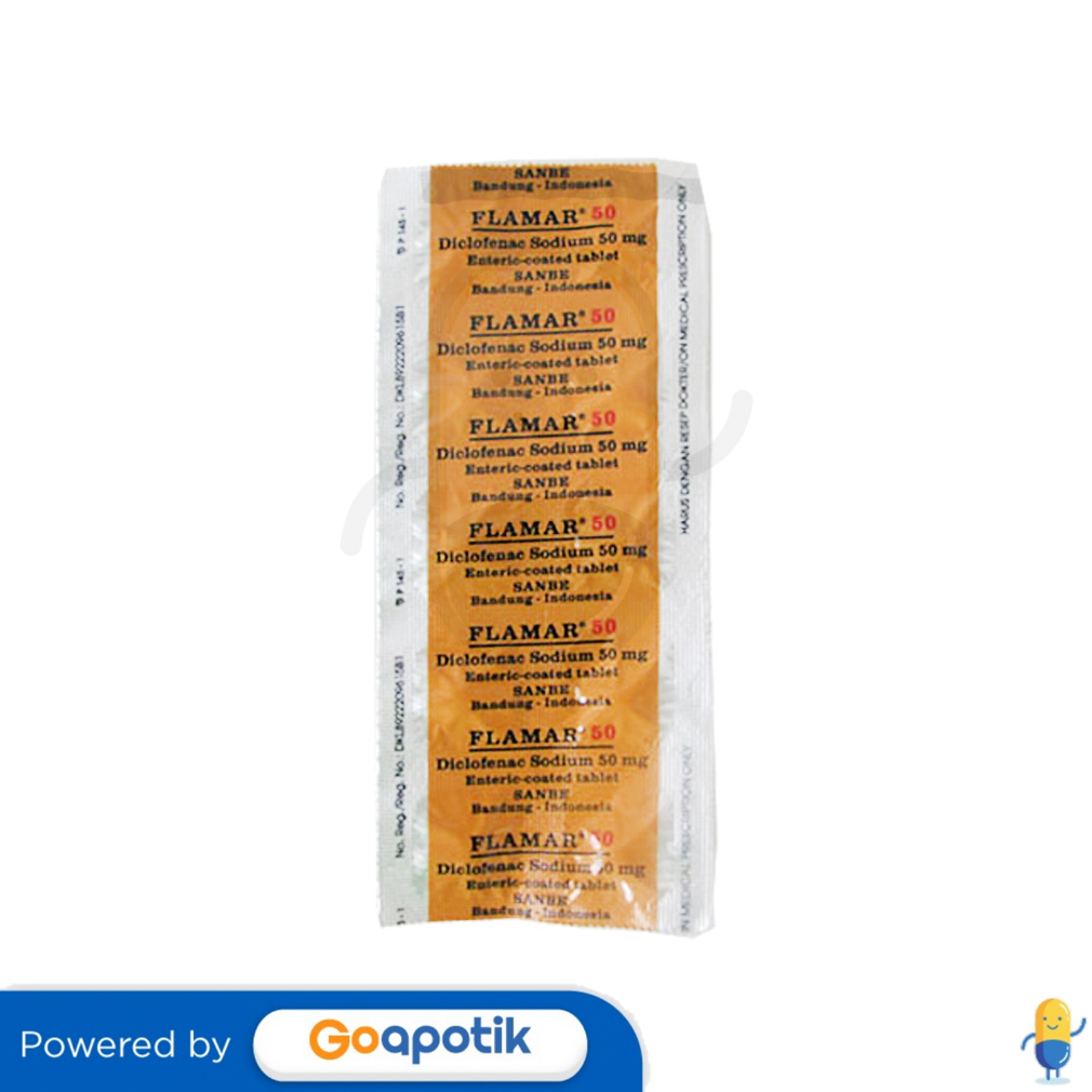 FLAMAR 50 MG STRIP 10 TABLET - Kegunaan, Efek Samping, Dosis dan Aturan ...