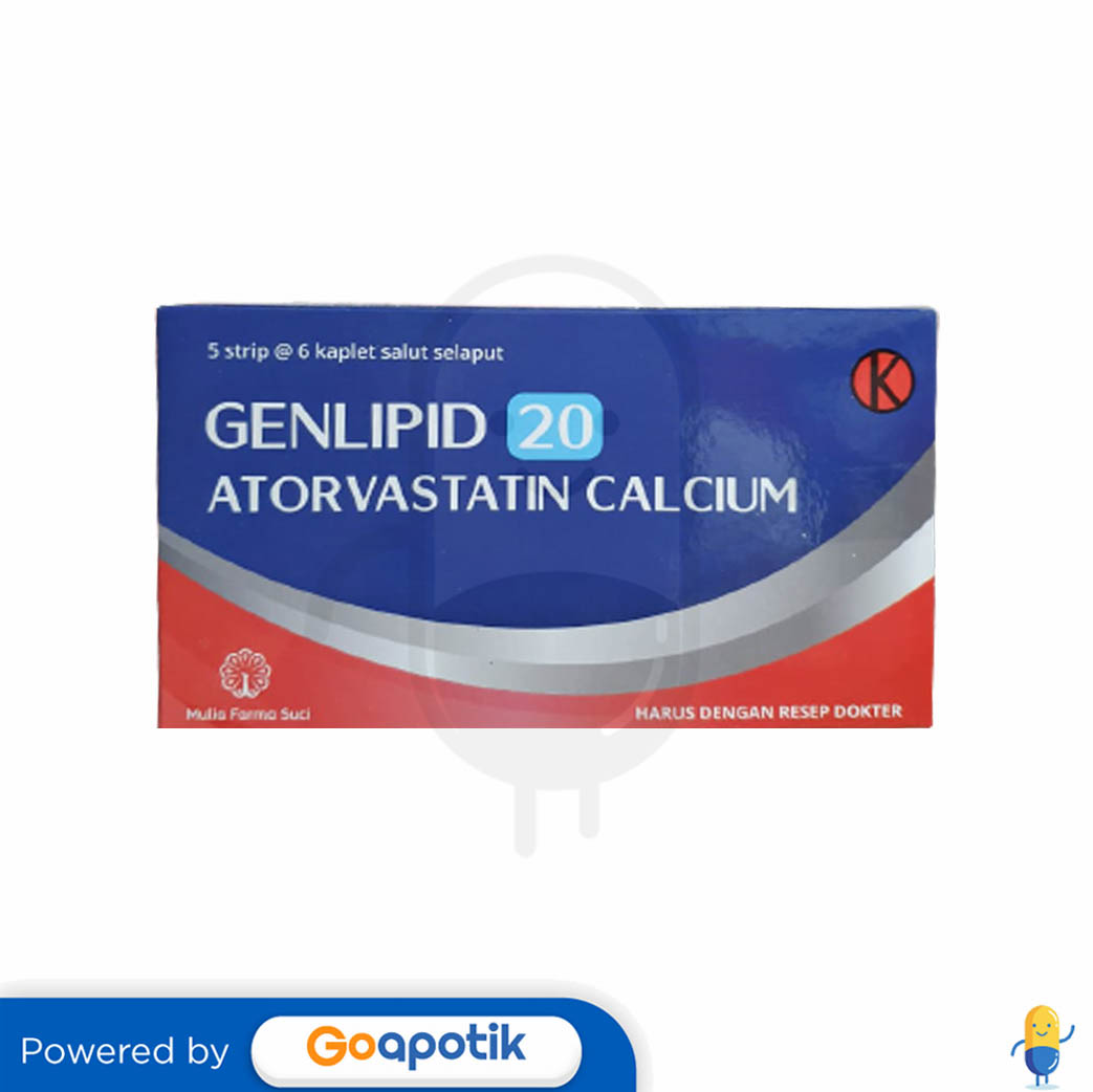 GENLIPID 20 MG BOX 30 KAPLET - Kegunaan, Efek Samping, Dosis dan Aturan ...