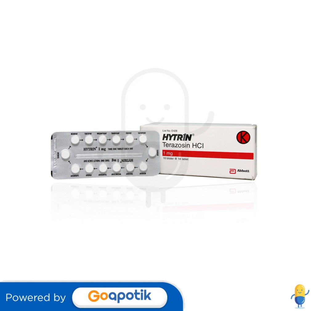HYTRIN 1 MG BOX 140 TABLET - Kegunaan, Efek Samping, Dosis dan Aturan Pakai