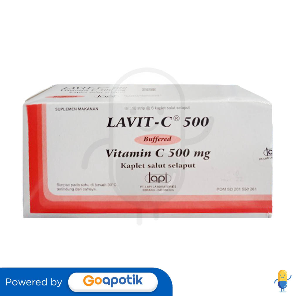 LAVIT-C 500 MG BOX 60 KAPLET - Kegunaan, Efek Samping, Dosis dan Aturan ...
