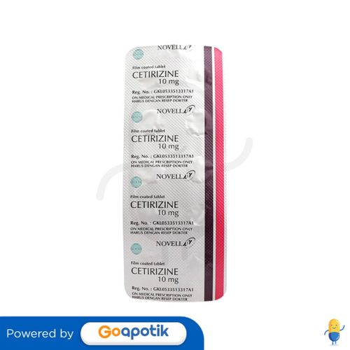CETIRIZINE NOVELL 10 MG TABLET - Kegunaan, Efek Samping, Dosis dan ... CETIRIZINE NOVELL 10 MG TABLET - Kegunaan, Efek Samping, Dosis dan ...