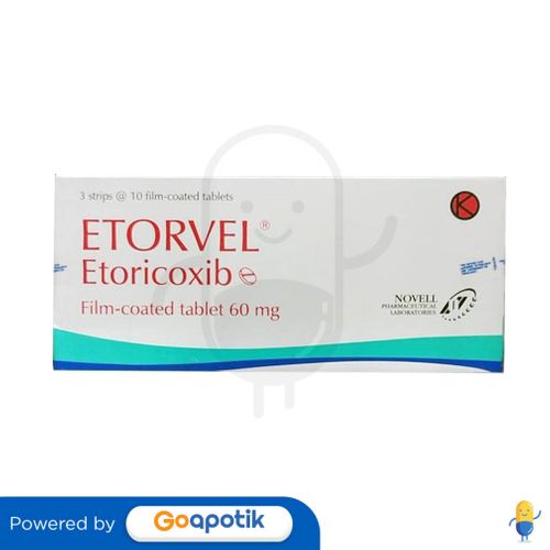ETORVEL 60 MG BOX 30 TABLET - Kegunaan, Efek Samping, Dosis dan Aturan ...