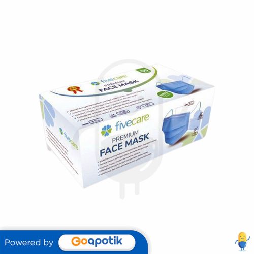 FIVECARE 3PLY SURGICAL FACE MASK EARLOOP BIRU BOX 50 PCS - Kegunaan ...
