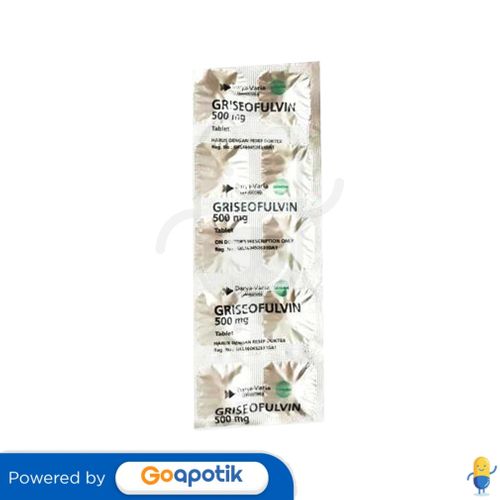 GRISEOFULVIN DARYA VARIA 500 MG STRIP 10 TABLET - Kegunaan, Efek ...