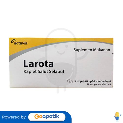 LAROTA BOX 30 KAPLET - Kegunaan, Efek Samping, Dosis dan Aturan Pakai