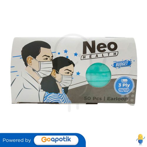 Ulasan Produk NEO HEALTH BUDGET 3PLY MASKER EARLOOP BLUE BOX 50 PCS