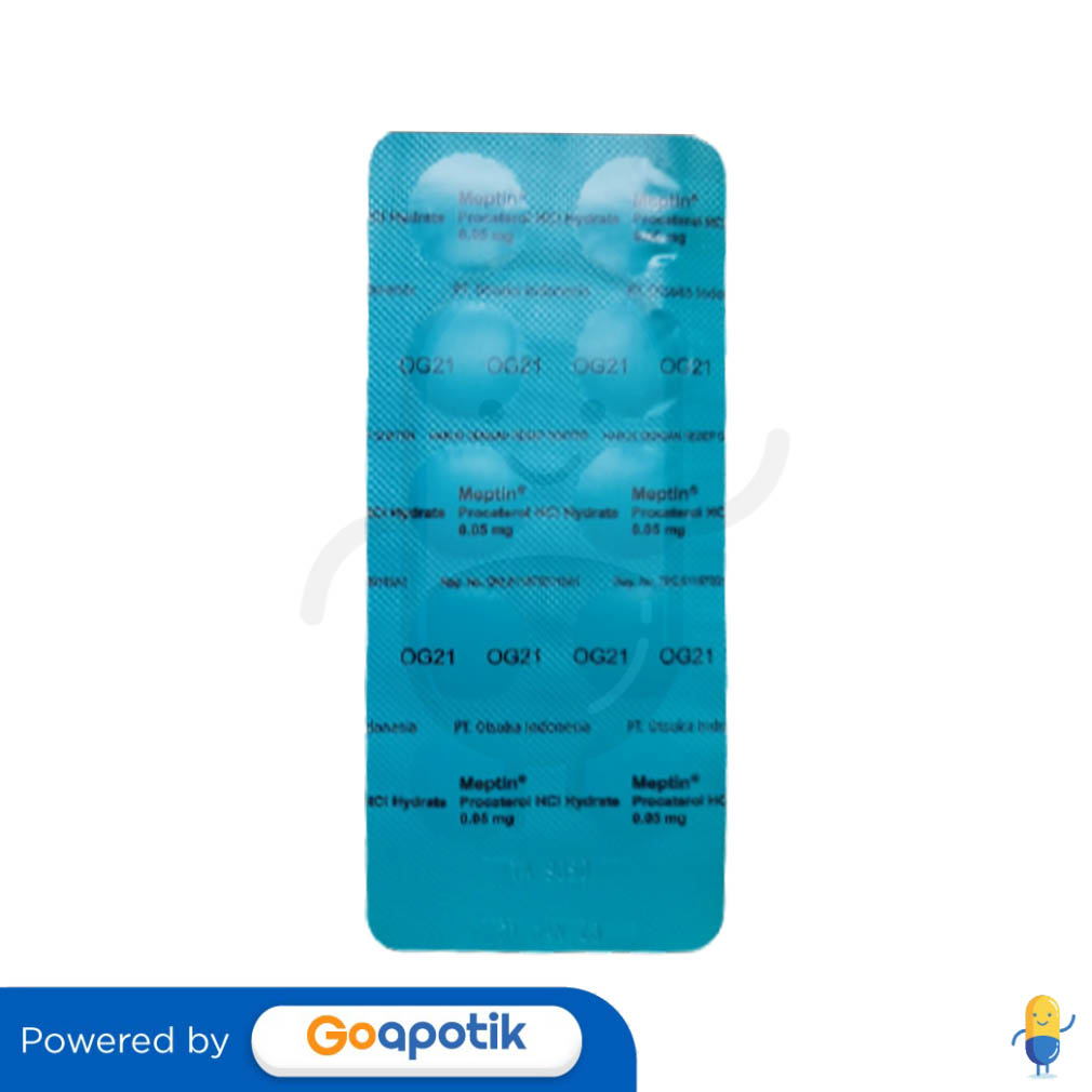 MEPTIN 0 05 MG TABLET Kegunaan Efek Samping Dosis Dan Aturan Pakai