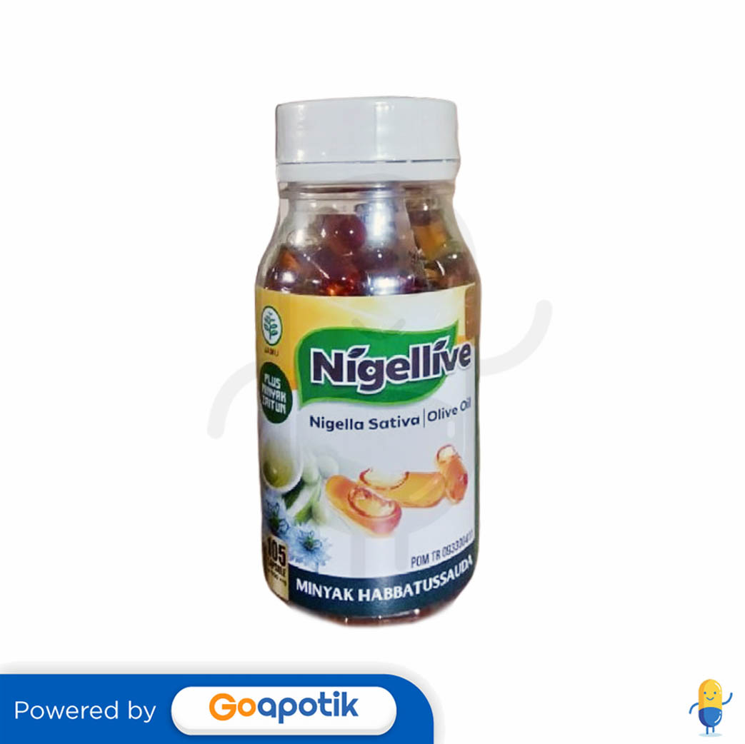 NIGELLIVE BOTOL 200 KAPSUL - Kegunaan, Efek Samping, Dosis dan Aturan Pakai