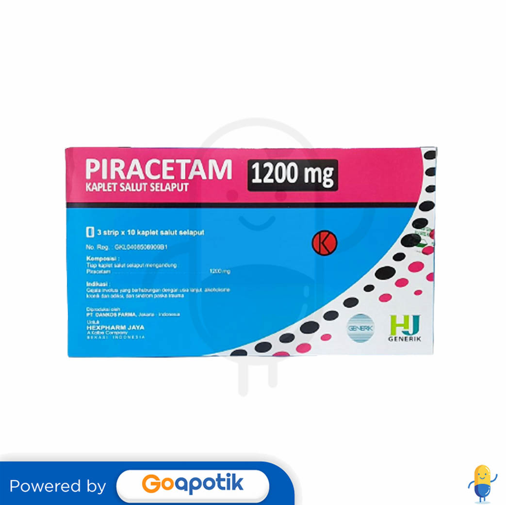 PIRACETAM HEXPHARM 1200 MG BOX 30 TABLET - Kegunaan, Efek Samping ...