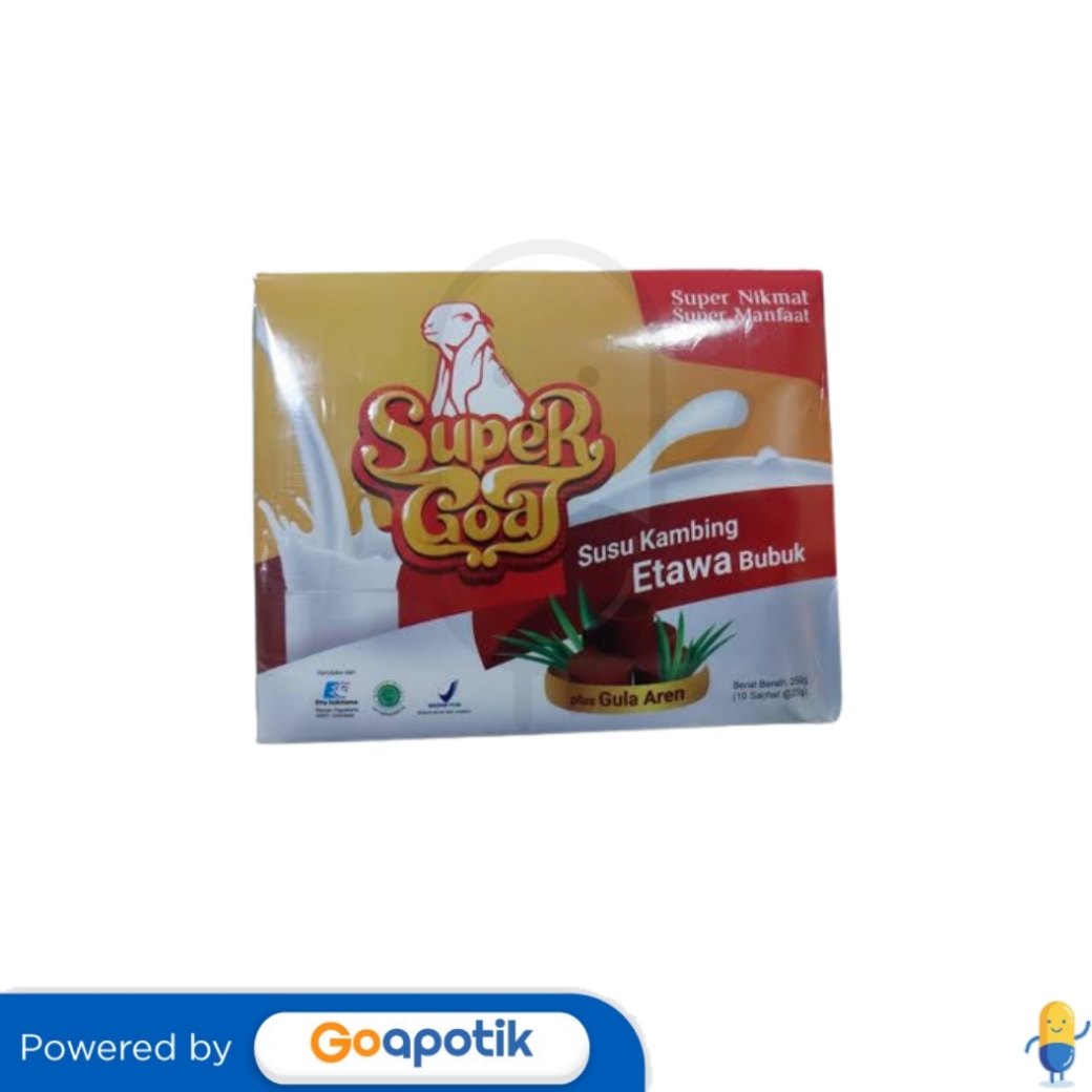 SUPER GOAT SUSU KAMBING ETAWA BUBUK PLUS GULA AREN 250 GRAM BOX ...