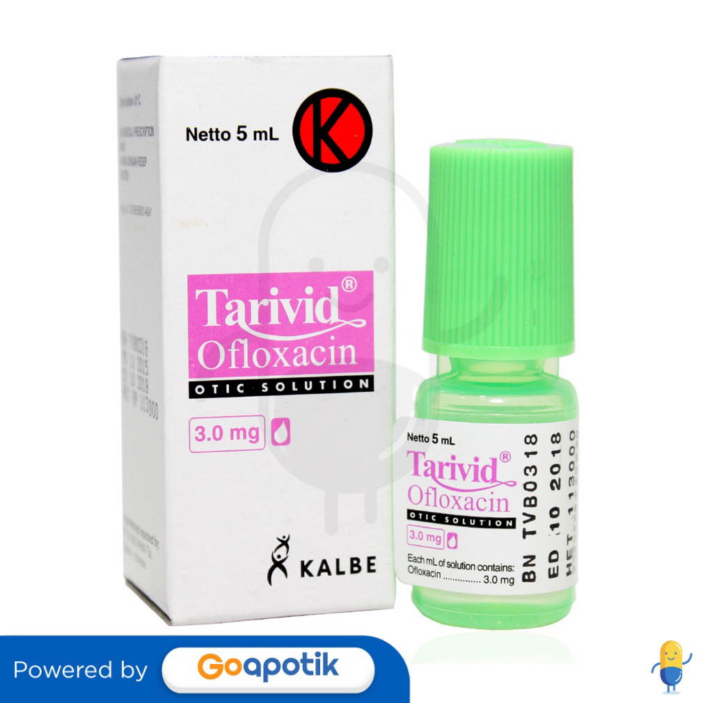 TARIVID TETES TELINGA 5 ML Kegunaan Efek Samping Dosis Dan Aturan Pakai TARIVID TETES TELINGA 5 ML Kegunaan Efek Samping Dosis Dan Aturan Pakai