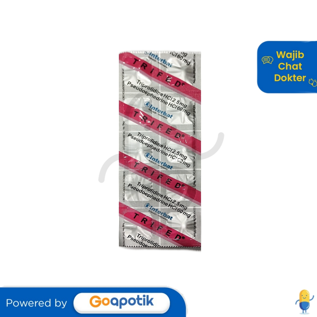 TRIFED TABLET - Kegunaan, Efek Samping, Dosis dan Aturan Pakai