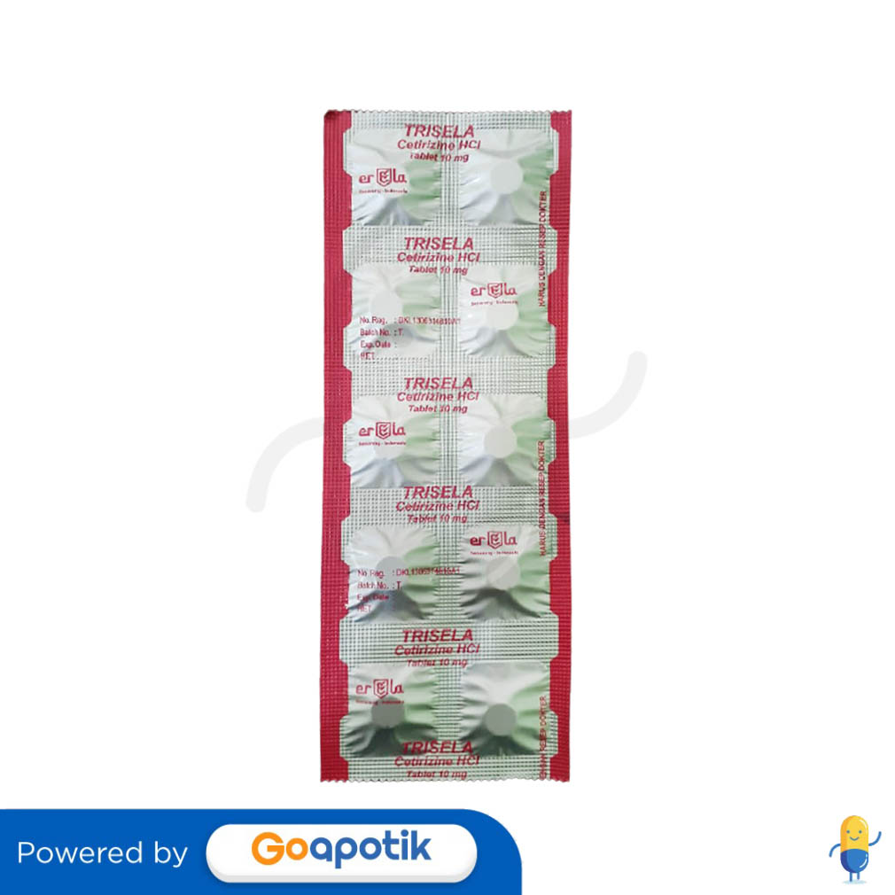 TRISELA 10 MG STRIP 10 TABLET - Kegunaan, Efek Samping, Dosis dan ...